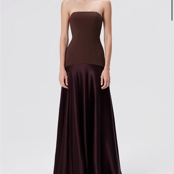 Aenso Studio | Dresses | Aenso Studio Aura Strapless Gown Espresso ...